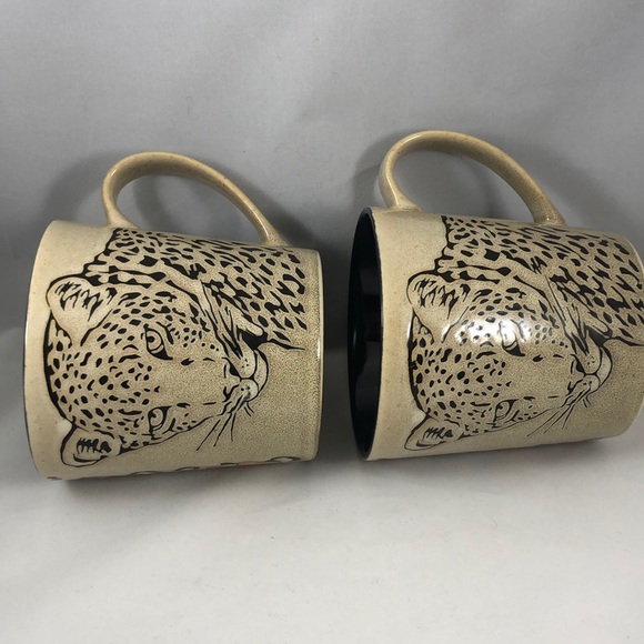 Blue Harbor | Kitchen | Set Of 2 Leopard Blue Harbor Mugs 6oz | Poshmark
